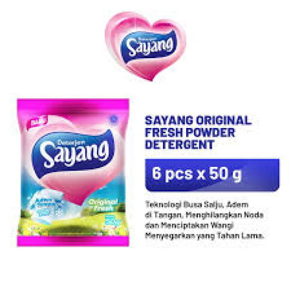 Dutalia - SAYANG DETERGEN PWD ORIG 6PCX50G/RCG