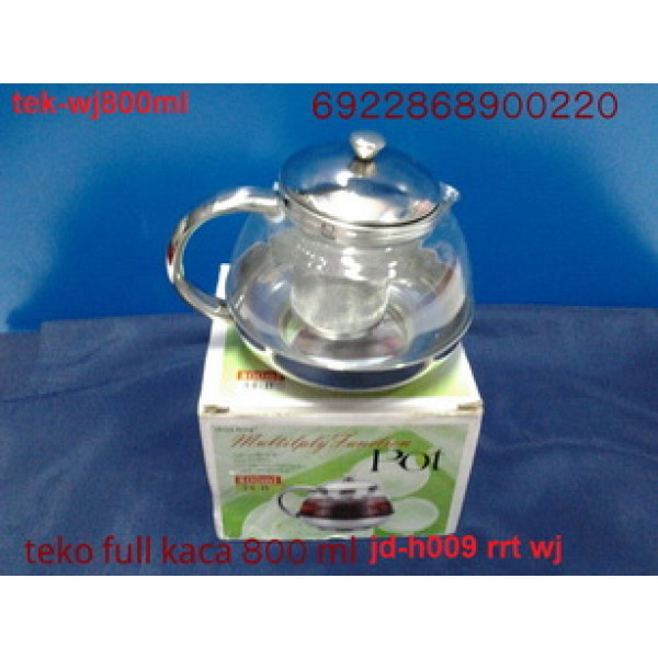 Mamasuka Kitchenstore - TEKO FULL KACA 800 ML JD-H009 RRT WJ(48)