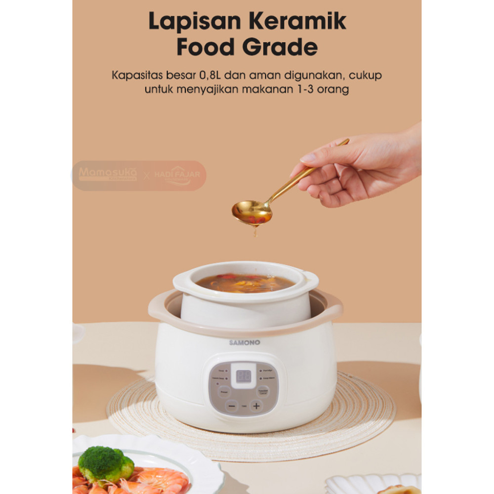 Mamasuka Kitchenstore - SAMONO SLOW COOKER MPASI BABY SW-SC08