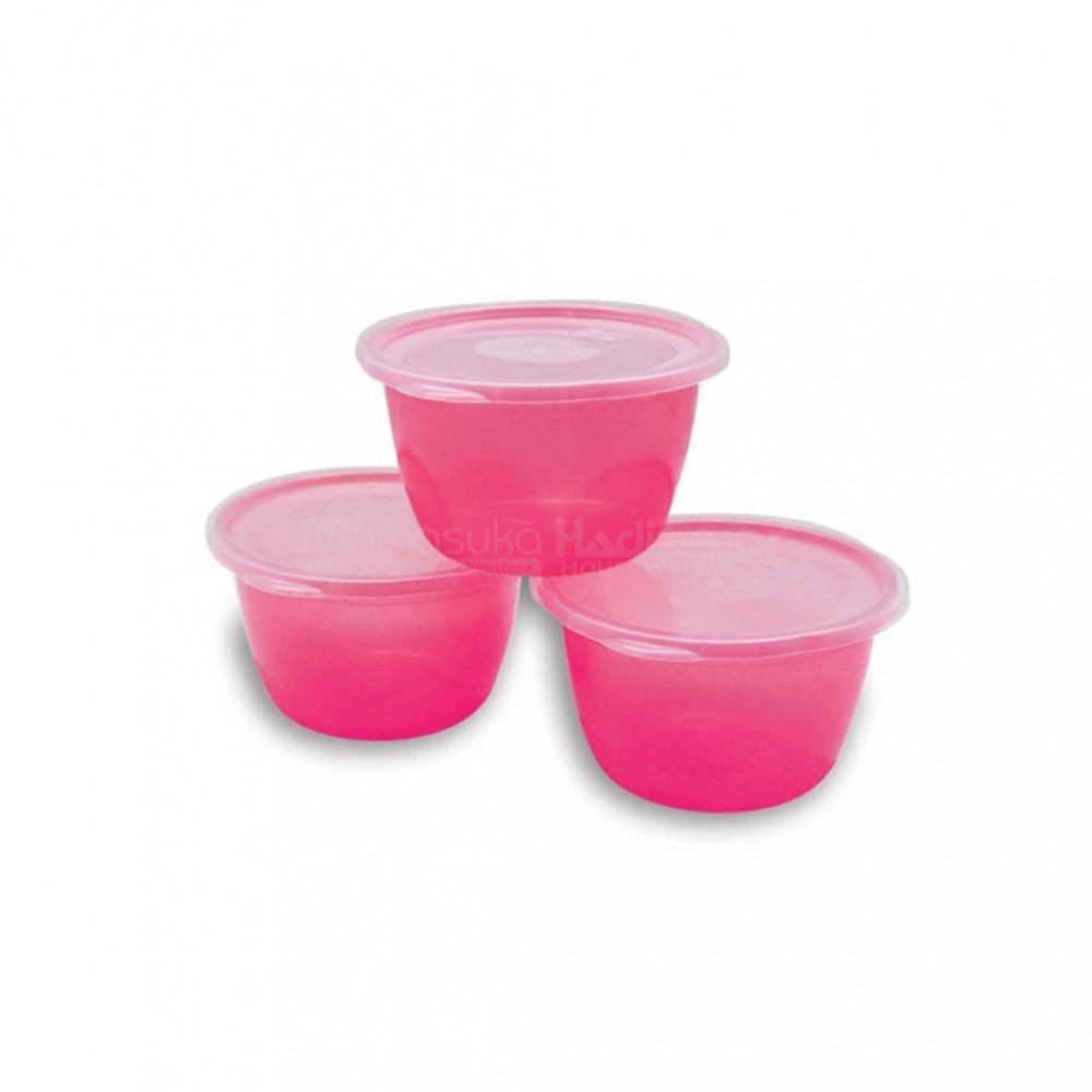 Mamasuka Kitchenstore - CLARIS LUNCH BOX BULAT SET 2713-3 (48)