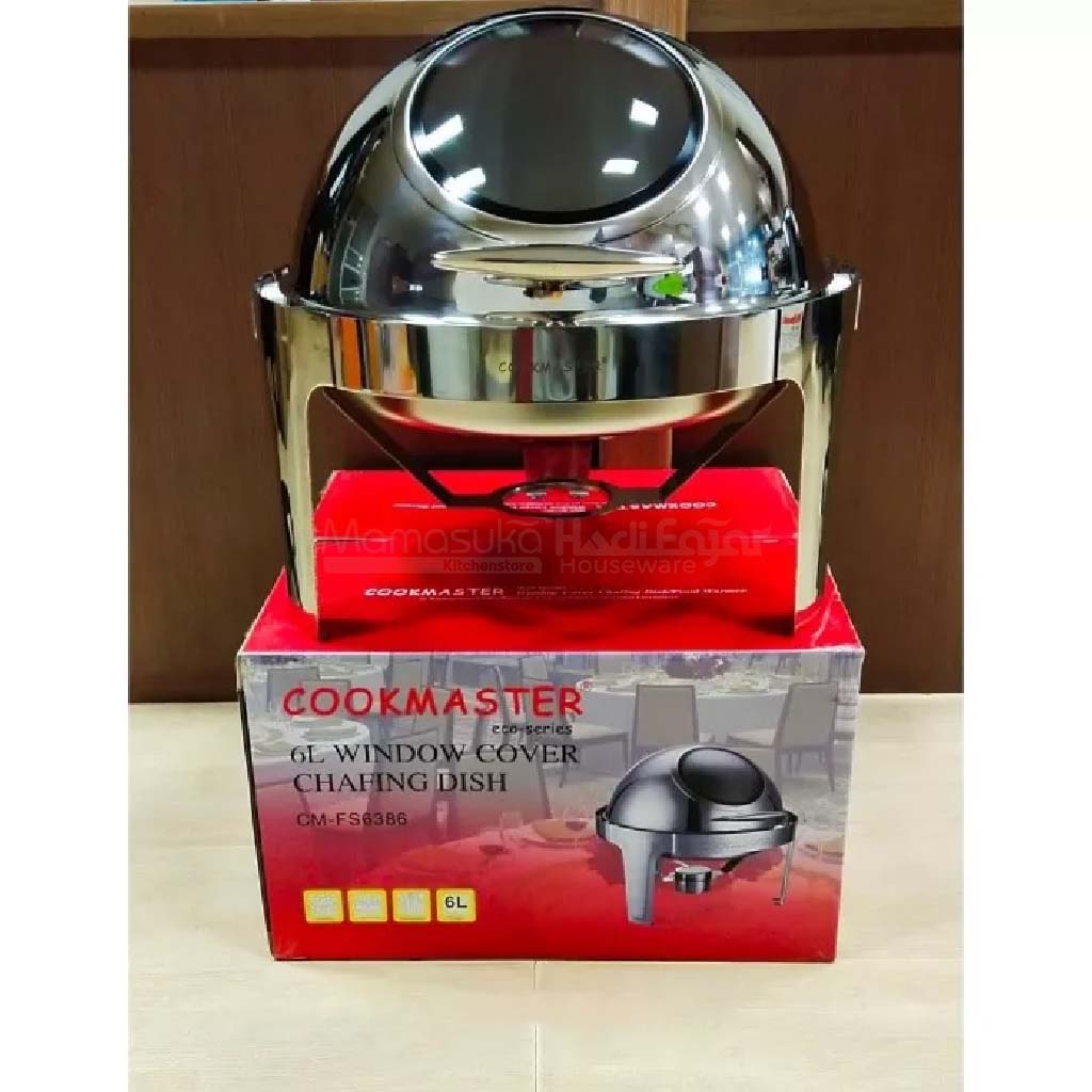 Mamasuka Kitchenstore - COOKMASTER ROUND CHAFING DISH 6L LUX WINDOW CMFS6394