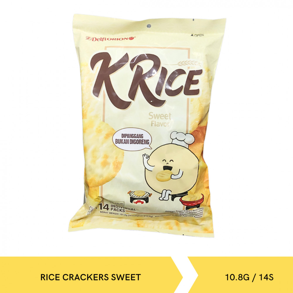 Mega Swalayan - DELFI K`RICE CRACKERS SWEET 10.8G/14SX10