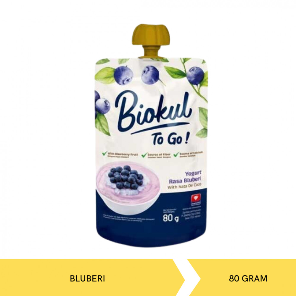 Mega Swalayan - BIOKUL TO GO YOGURT BLUBERI 80GX12