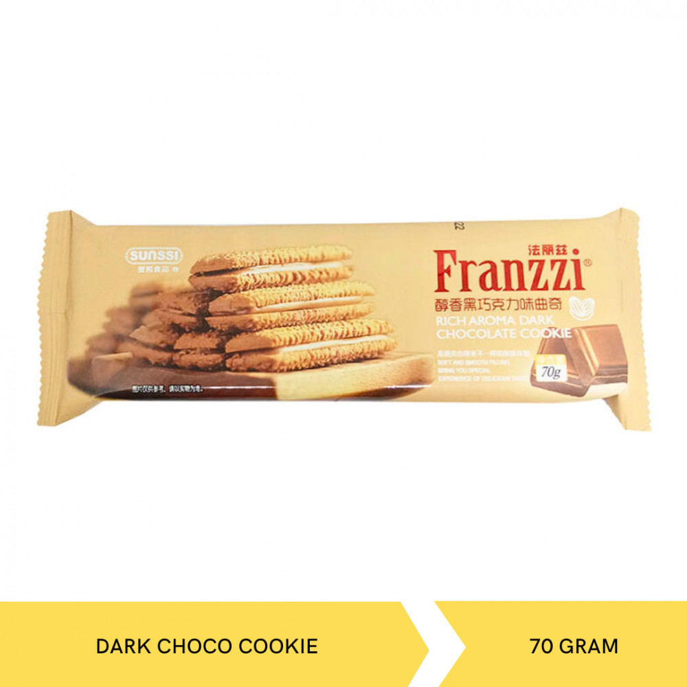 Mega Swalayan - FRANZZI COOKIES DARK CHOCO 70GX36