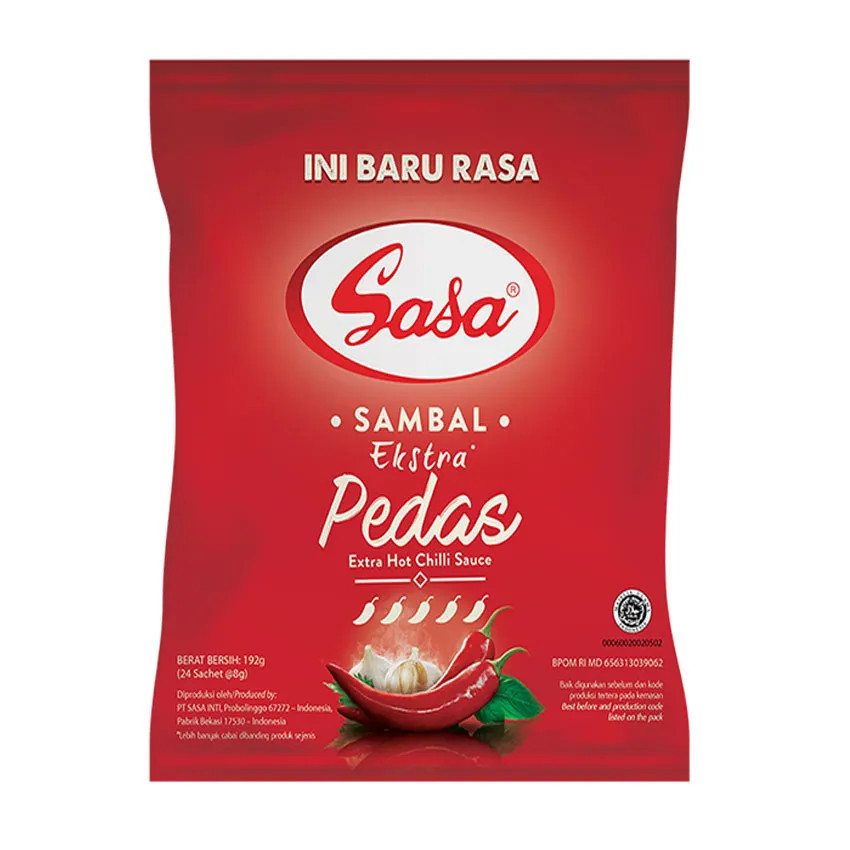 Mega Swalayan - SASA SAMBAL EXT PEDAS PACK 8G/24S X 40