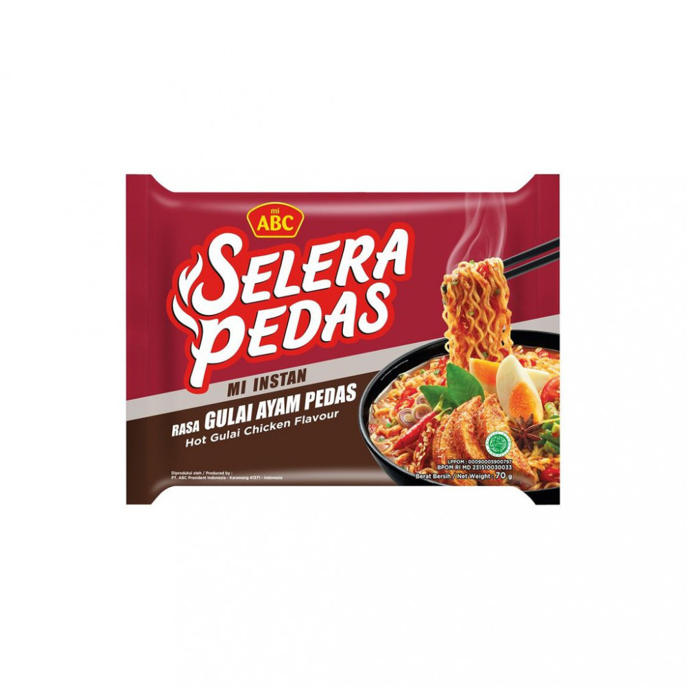 Mega Swalayan - ABC MIE GULAI AYAM PEDAS 70G X40