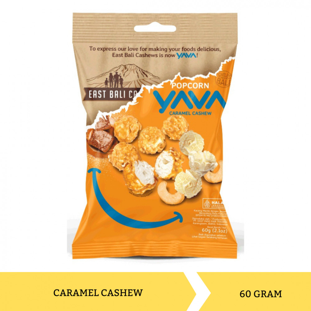 Mega Swalayan - YAVA POPCORN W/CASHEW CARAMEL CASHEW 60G