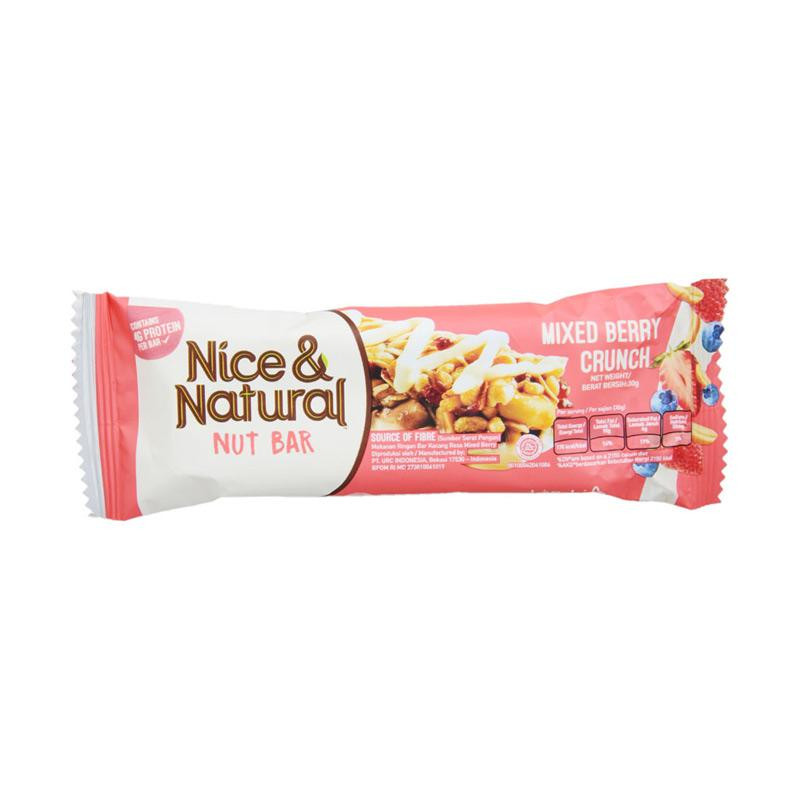 Mega Swalayan - NICE&NATURAL NUT BAR 30G MIXED BERRY CRUCH X 12