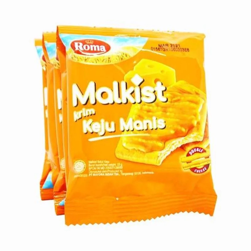 Mega Swalayan - ROMA MALKIST KEJU MANIS PACK 18G/10`SX 12