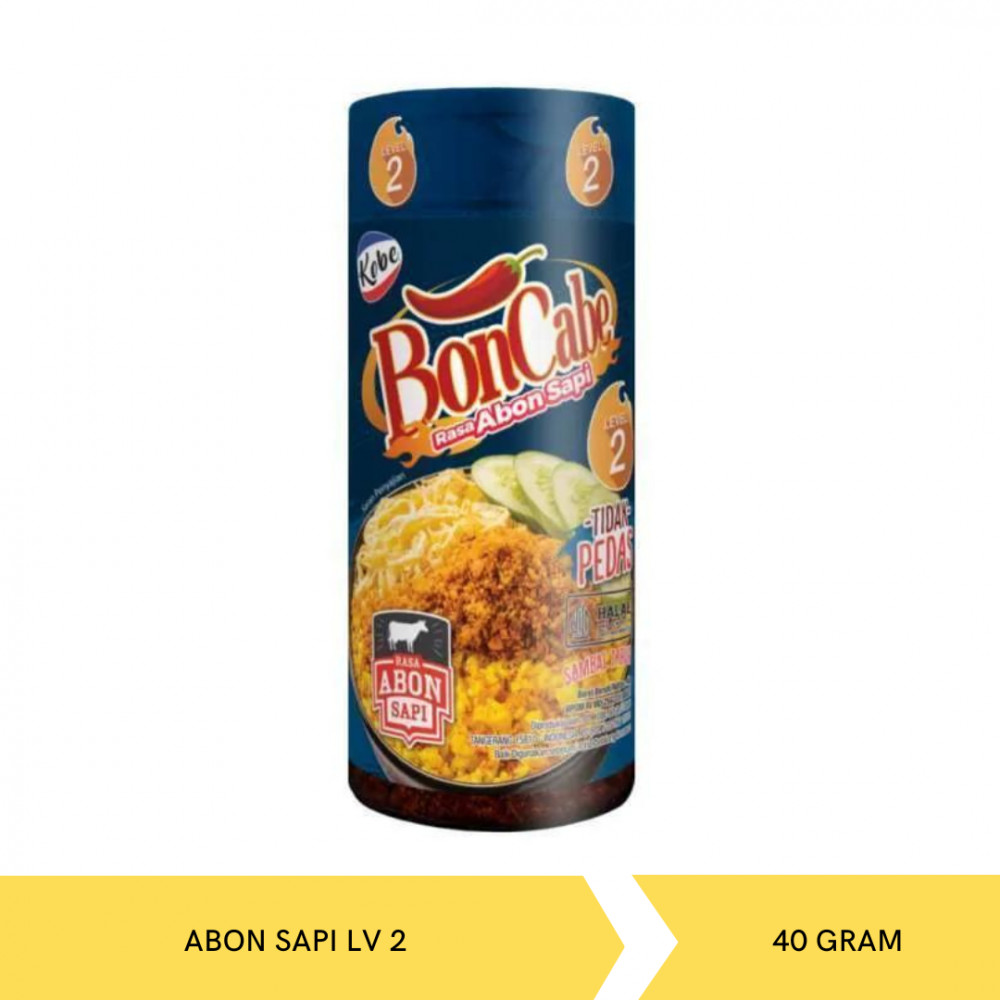 Mega Swalayan - KOBE BON CABE ABON SAPI LV 2 BTL 40G X 24
