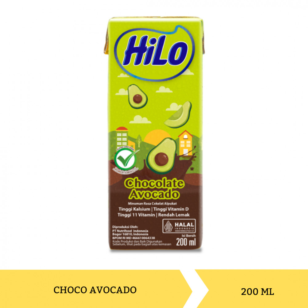 Mega Swalayan - HILO RTD CHOCO AVOCADO 200ML X 24