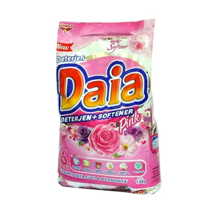 Mega Swalayan - DAIA DET+SOFTENER PINK 1.6KG X 6