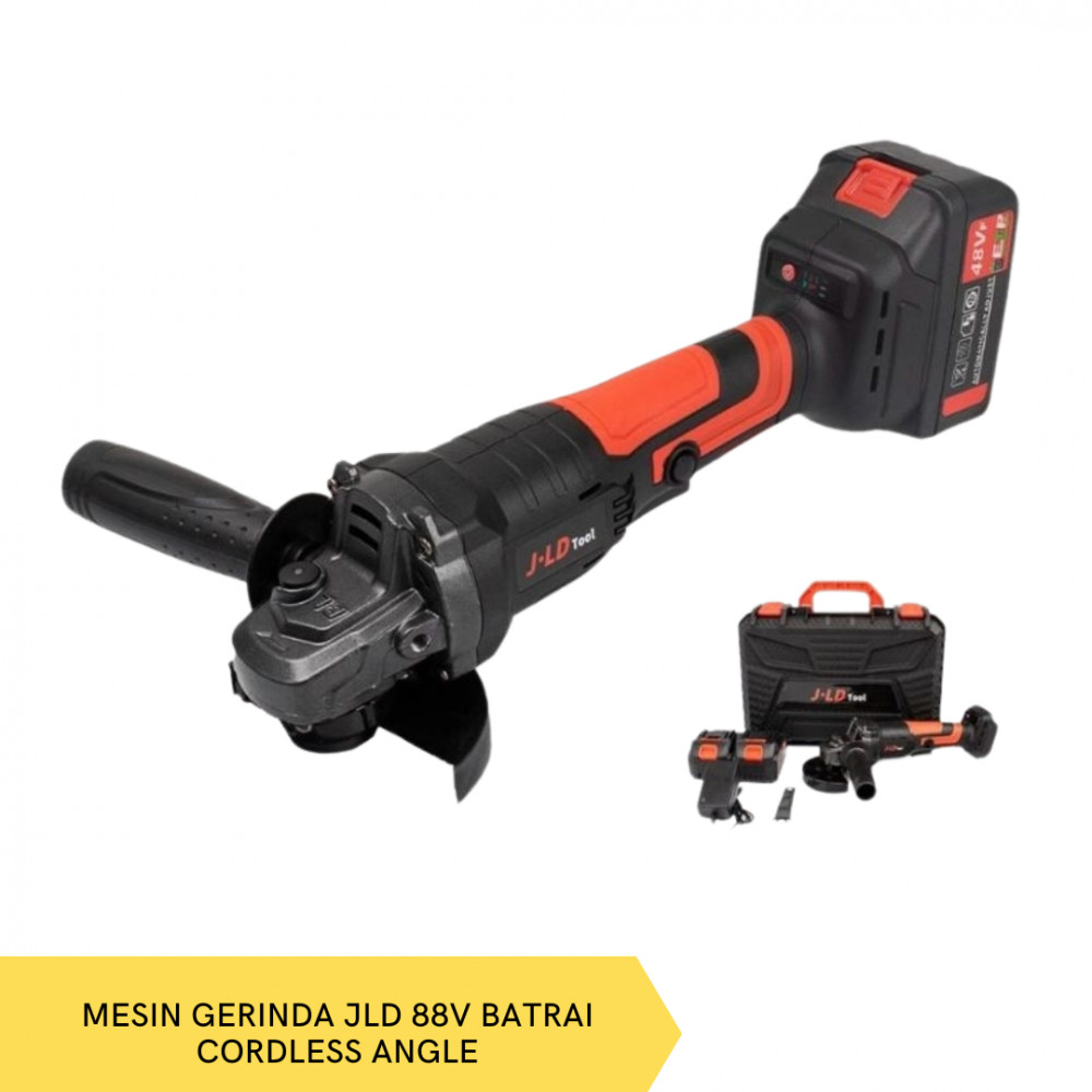 Mega Swalayan - MESIN GERINDA JLD 88V BATRAI CORDLESS ANGLE