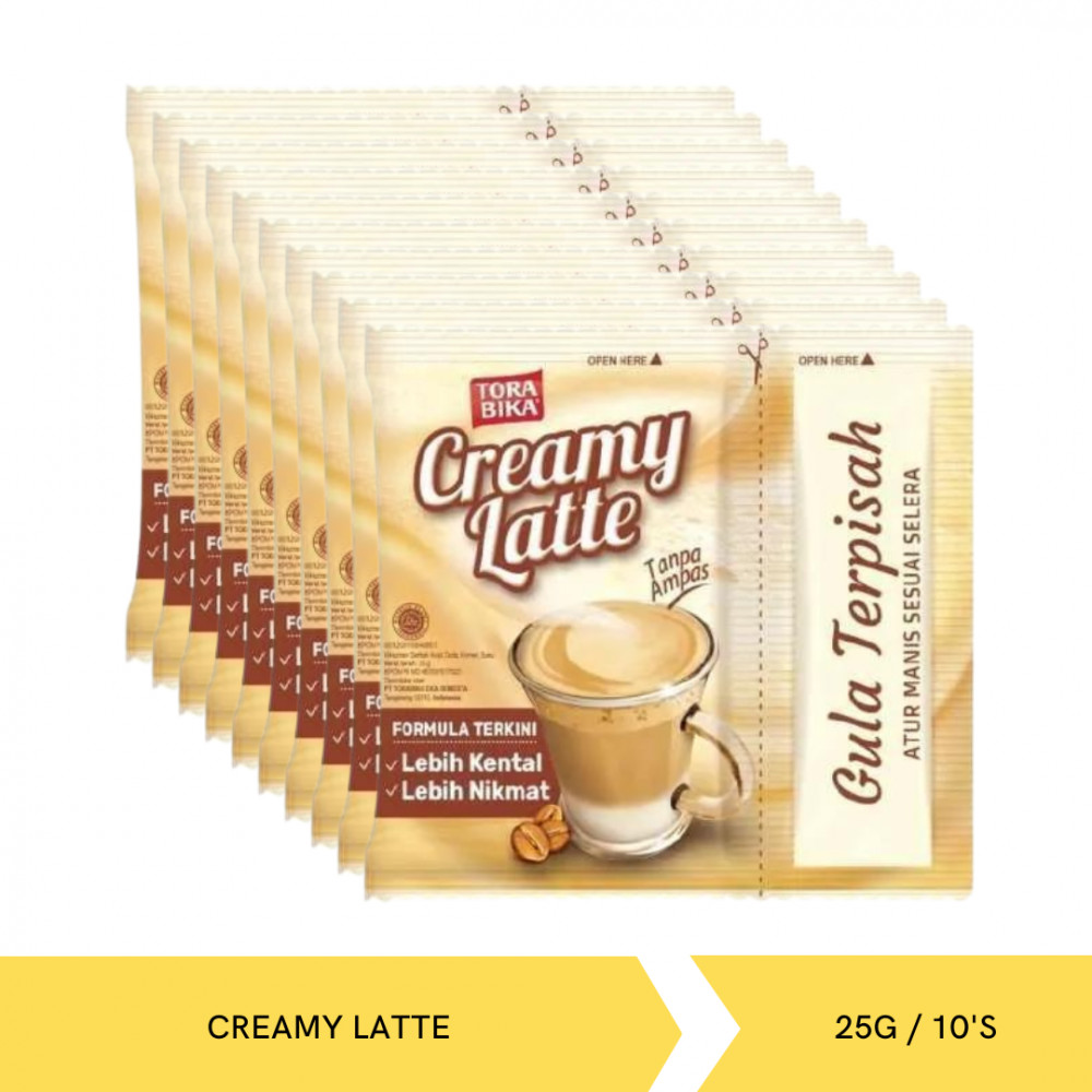 Mega Swalayan - TORABIKA CREAMY LATTE BANDED 22G/10`S X 12