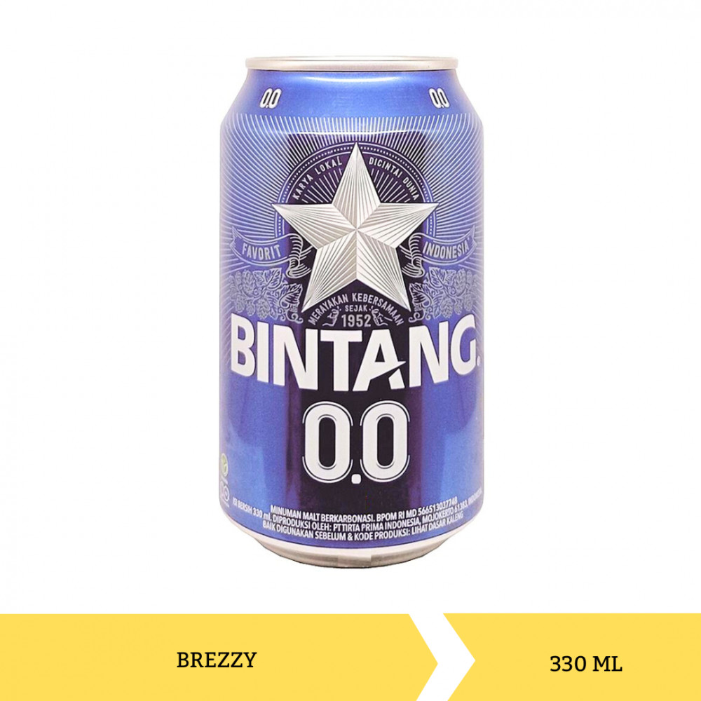 Mega Swalayan - BINTANG ZERO BREEZY CAN 330ML X 24