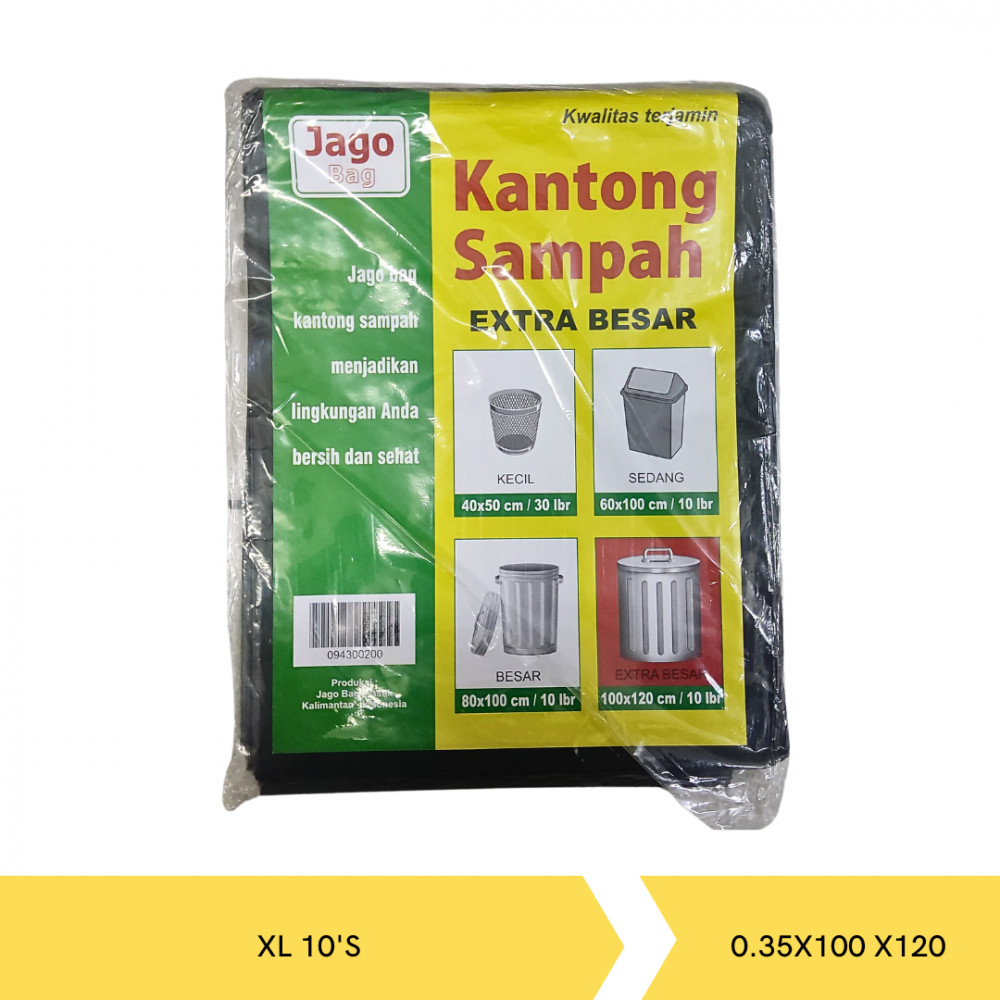 Mega Swalayan - JAGO KANTONG SAMPAH XL PACK/10`S 0.35X100 X120 X50PAK