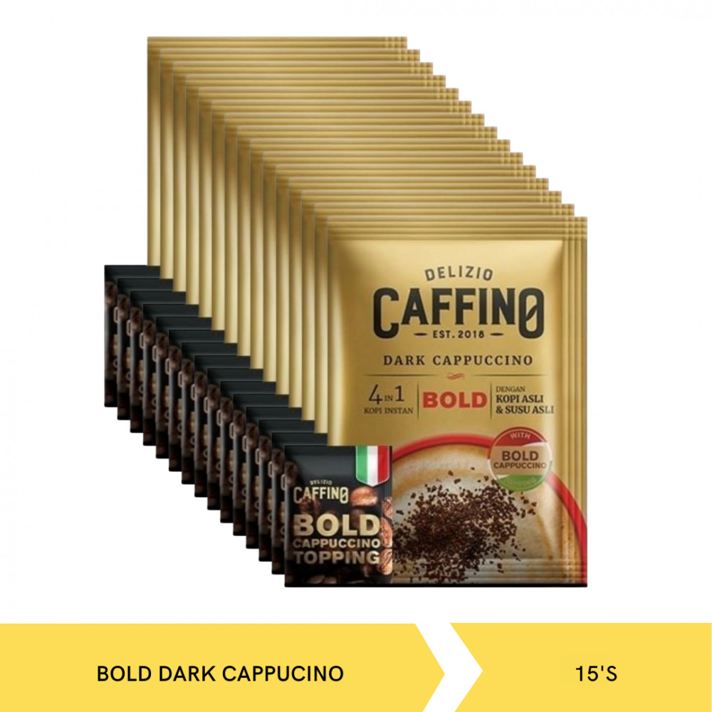 Mega Swalayan - DELIZIO CAFFINO BOLD DARK CAPPUCINO 25G/15`S X 12