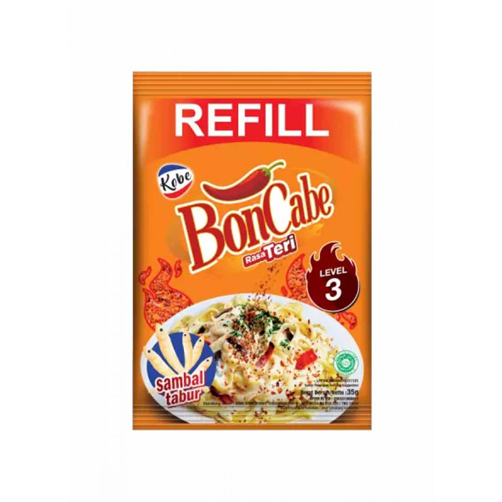 Mega Swalayan - KOBE BON CABE TERI LV3 REF 35G X 48