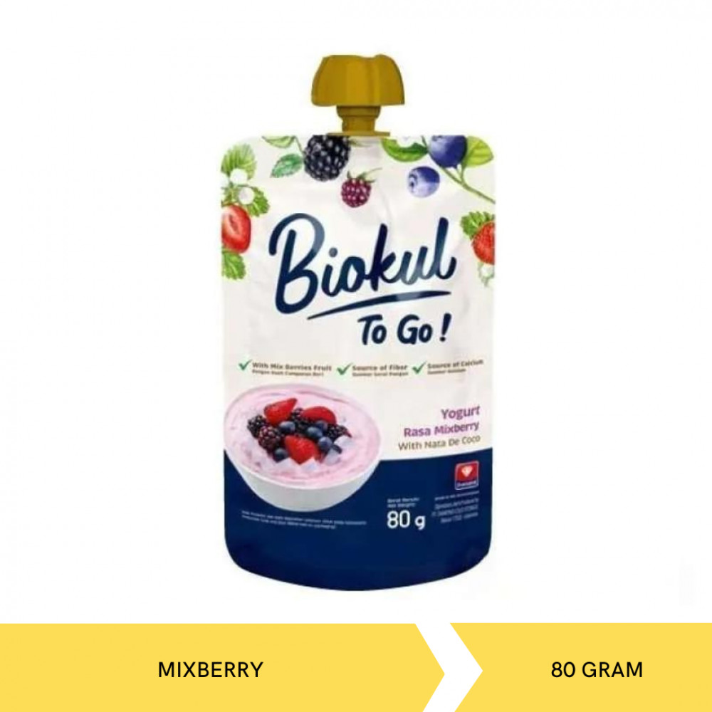 Mega Swalayan - BIOKUL TO GO YOGURT MIXBERRY 80GX12