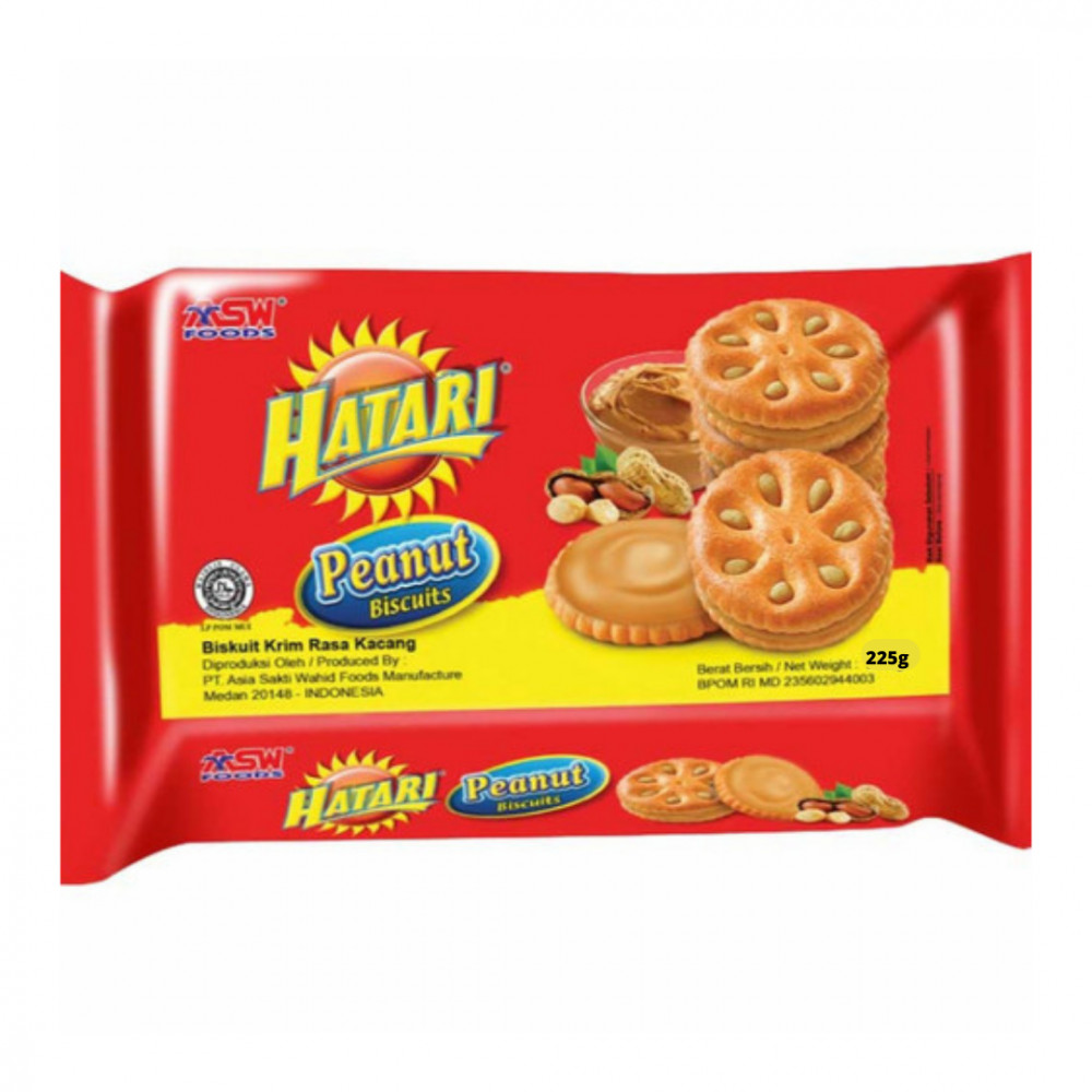 Mega Swalayan - HATARI BISCUIT PEANUT 225G X 12