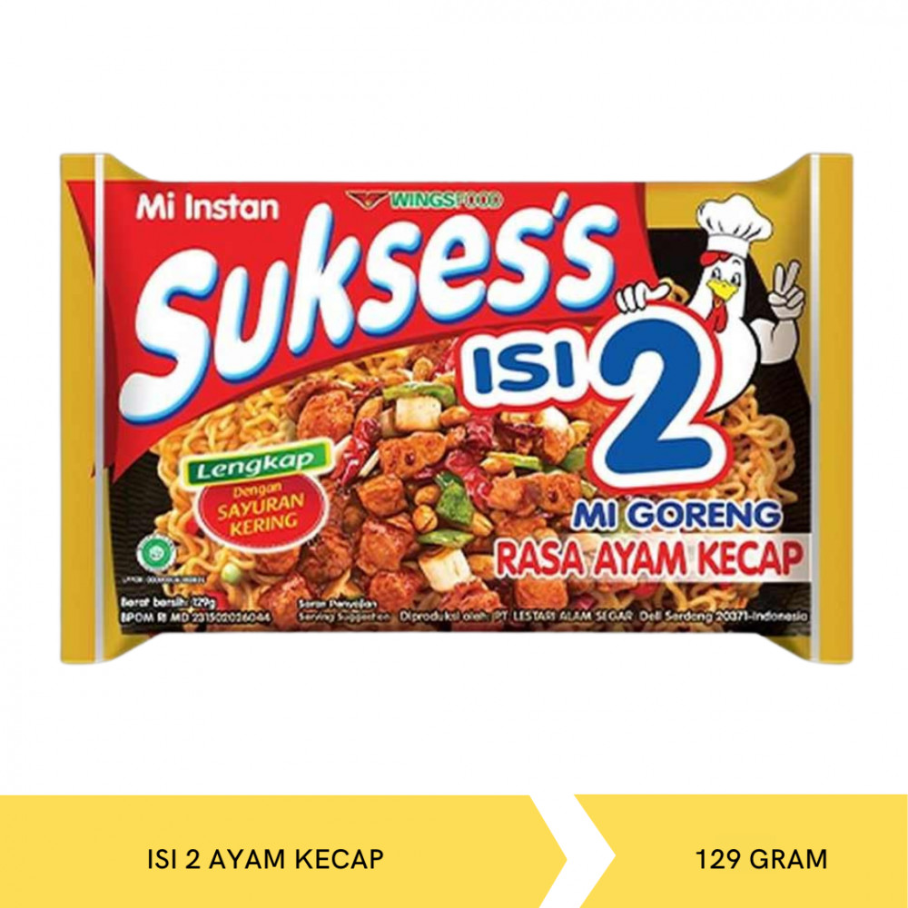 Mega Swalayan - SUKSES MIE GRG ISI 2 AYAM KECAP 129G X 24