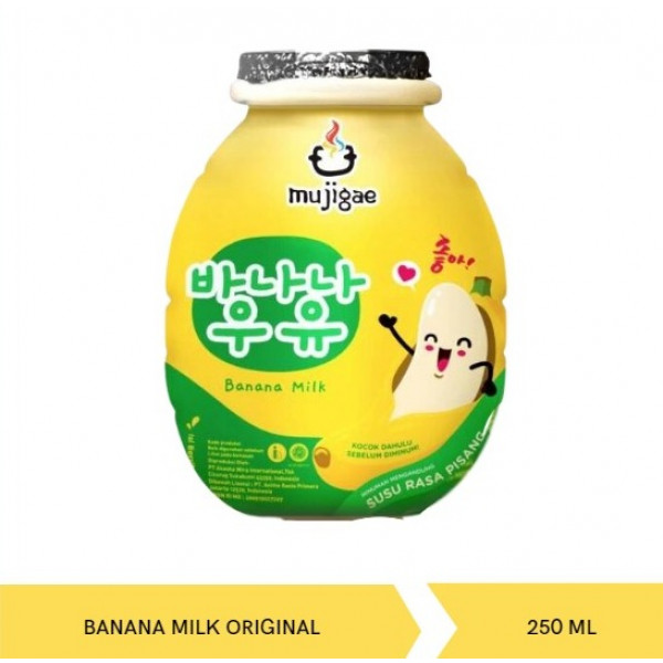 Mega Swalayan - MUJIGAE BANANA MILK ORIGINAL BTL 250MLX12