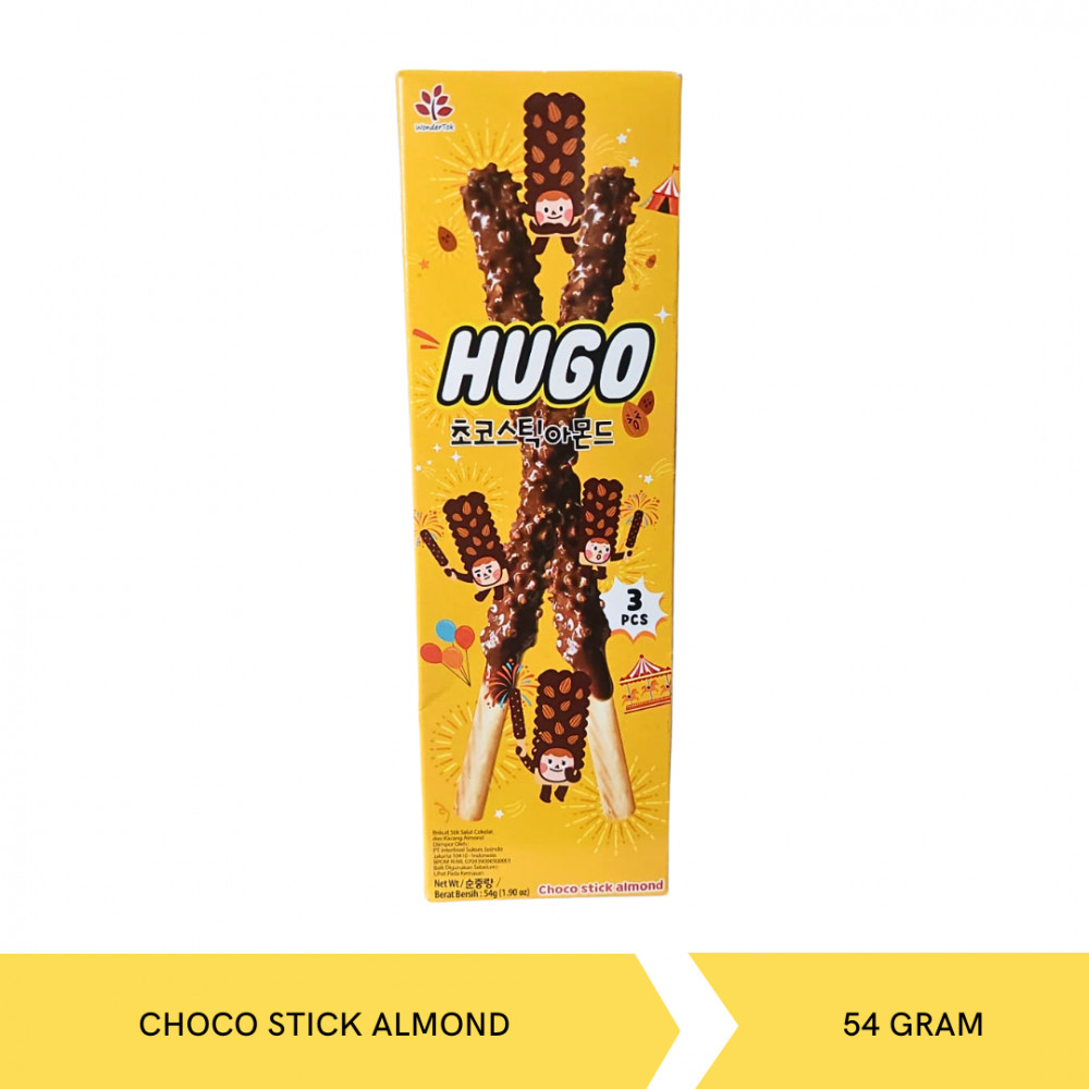 Mega Swalayan - WONDERTOK HUGO CHOCO STICK ALMOND 54GX32