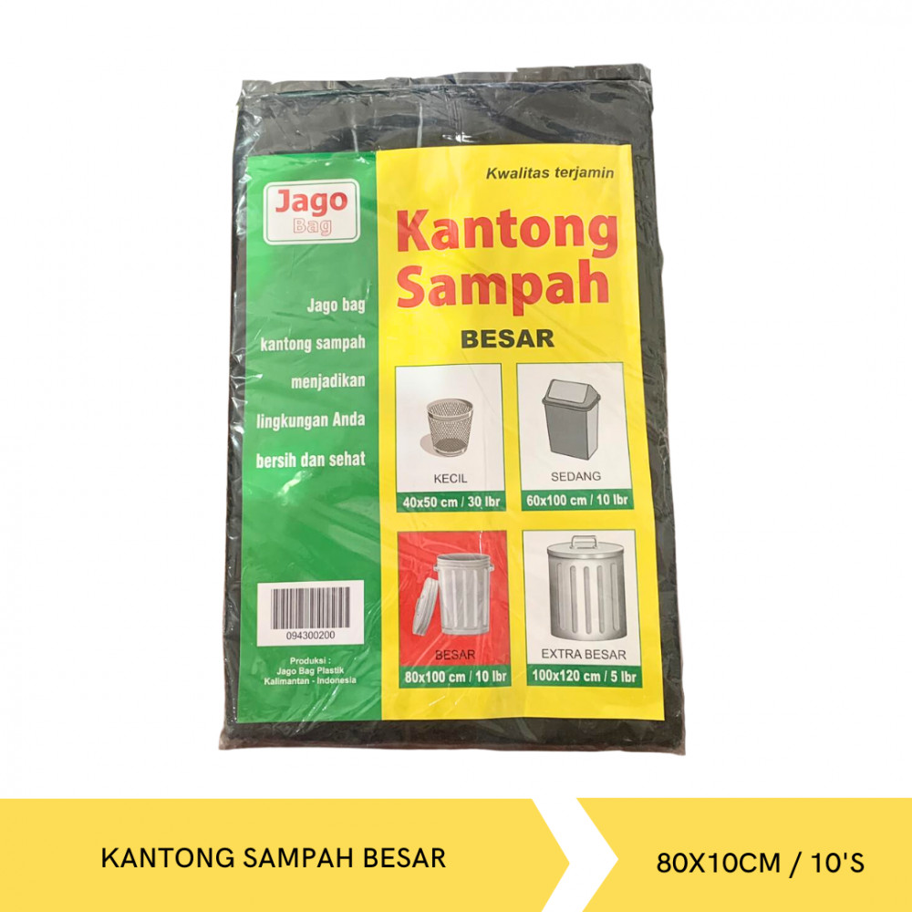 Mega Swalayan - JAGO KANTONG SAMPAH L PACK/10`S 80X100CM X 50