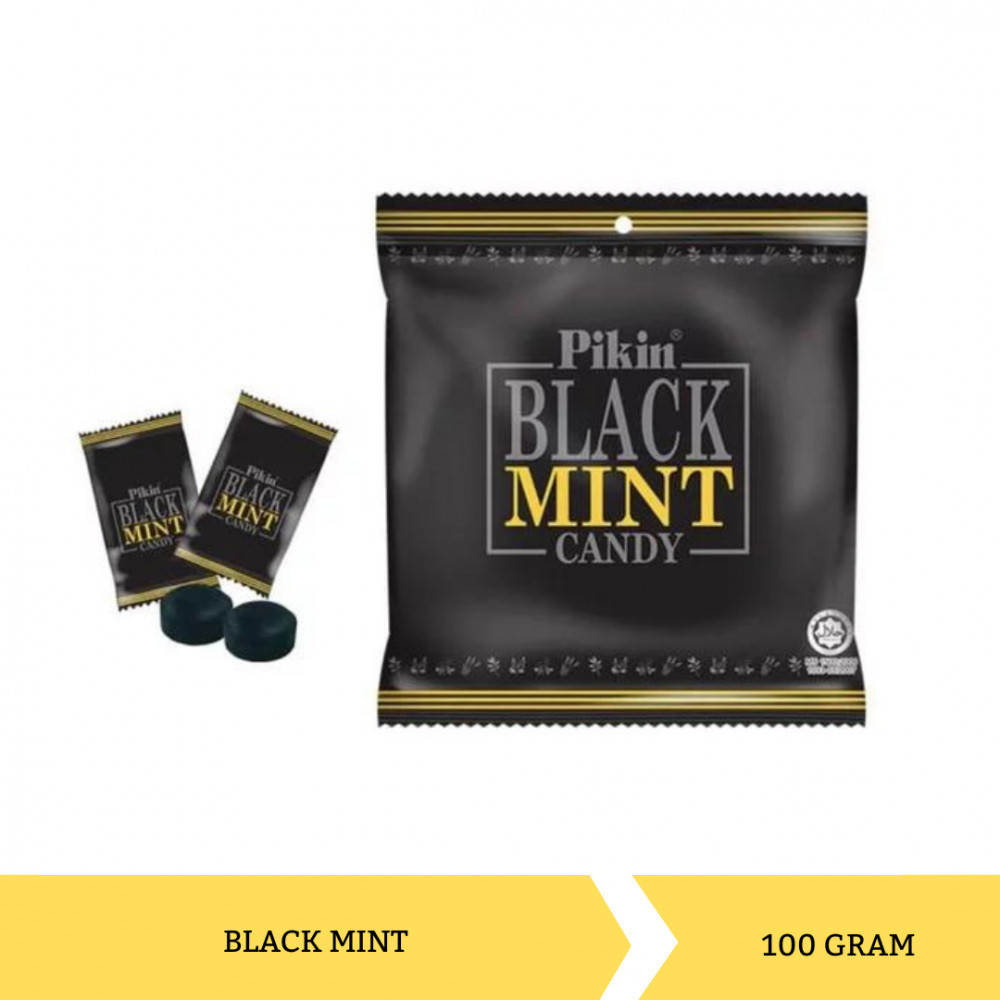 Mega Swalayan - PIKIN BLACK MINT CANDY 100G X 24