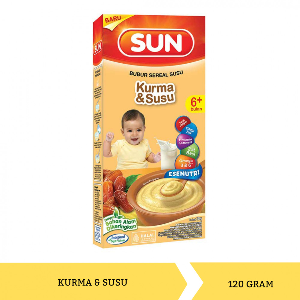 Mega Swalayan - SUN BUBUR SEREAL 6+ KURMA SUSU 120G X 24