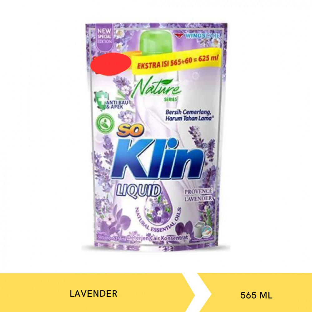 Mega Swalayan - SOKLIN LIQ DET LAVENDER POUCH 525ML X 6