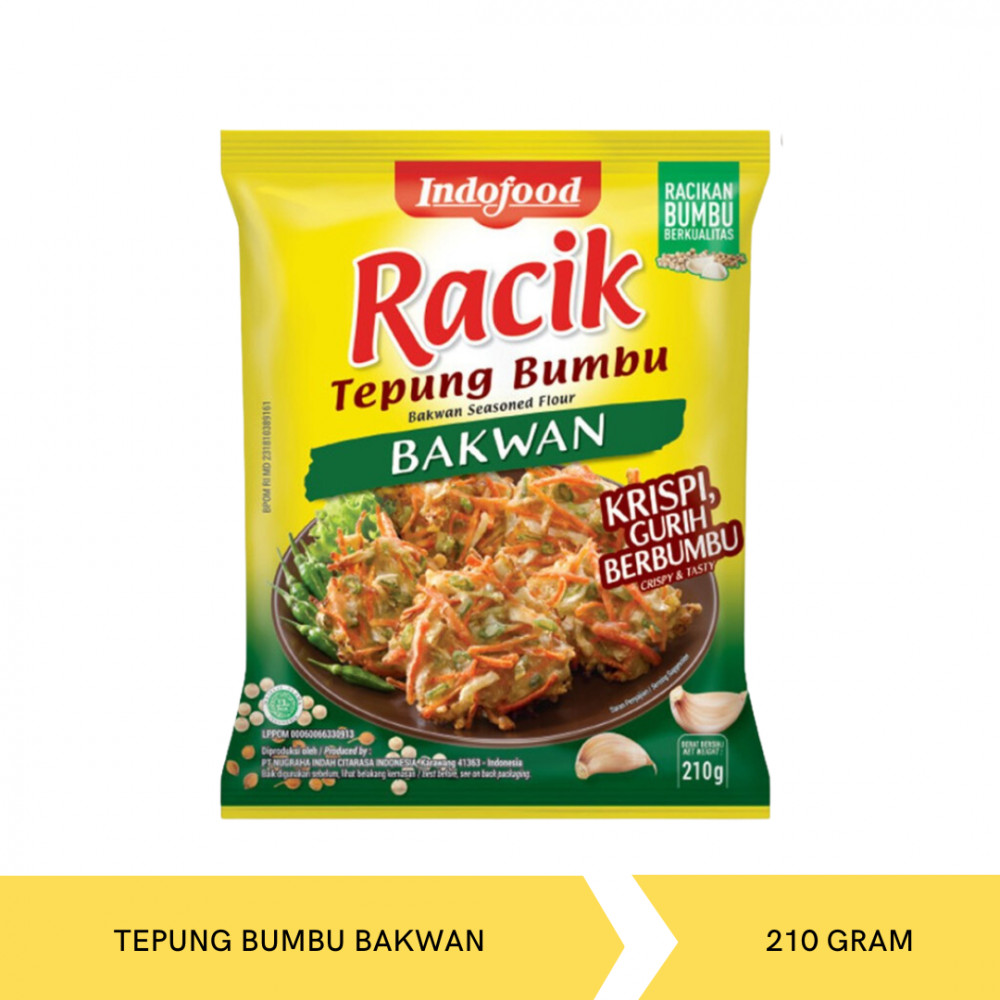 Mega Swalayan - INDOFOOD RACIK TEPUNG BUMBU BAKWAN 210G X 24