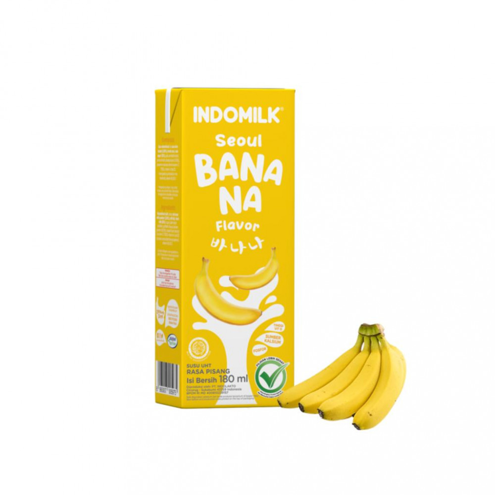 Mega Swalayan - INDOMILK UHT SEOUL BANANA 180ML X 30