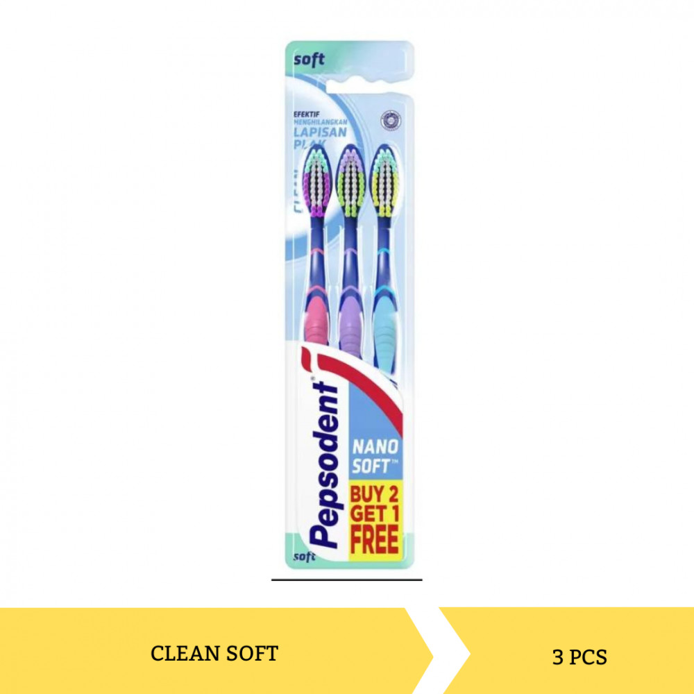 Mega Swalayan - PEPSODENT T.BRUSH DOUBLECARE CLEAN 3`S SOFT