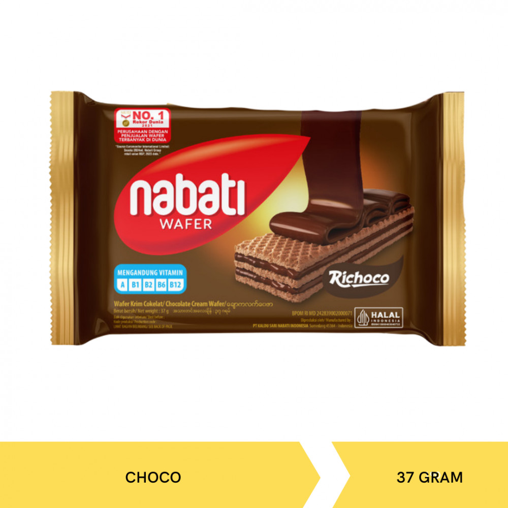 Mega Swalayan - RICHOCO WAFER NABATI CHOCO 37G X 60