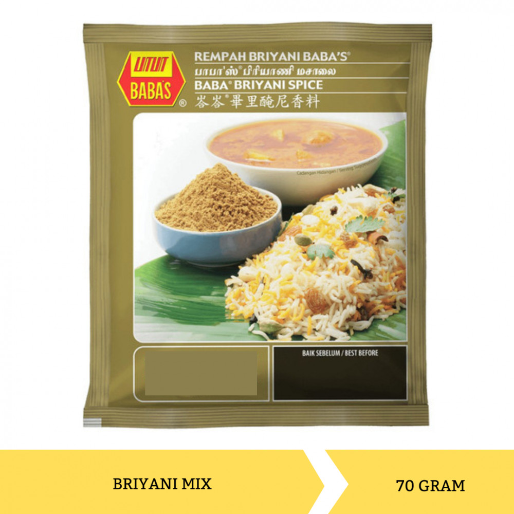 Mega Swalayan - BABAS BRIYANI POWDER 70G X 80