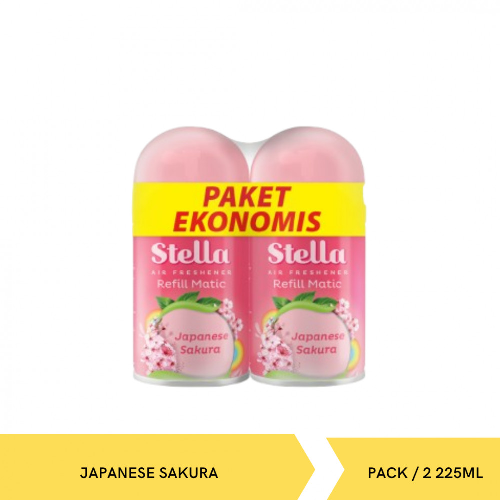 Mega Swalayan - STELLA MATIC REF JAPANESE SAKURA PACK/2 160ML X 6