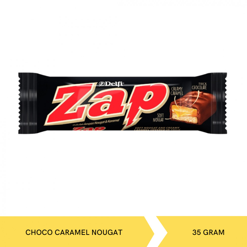 Mega Swalayan - DELFI ZAP CHOCO CARAMEL NOUGAT 35G X 24