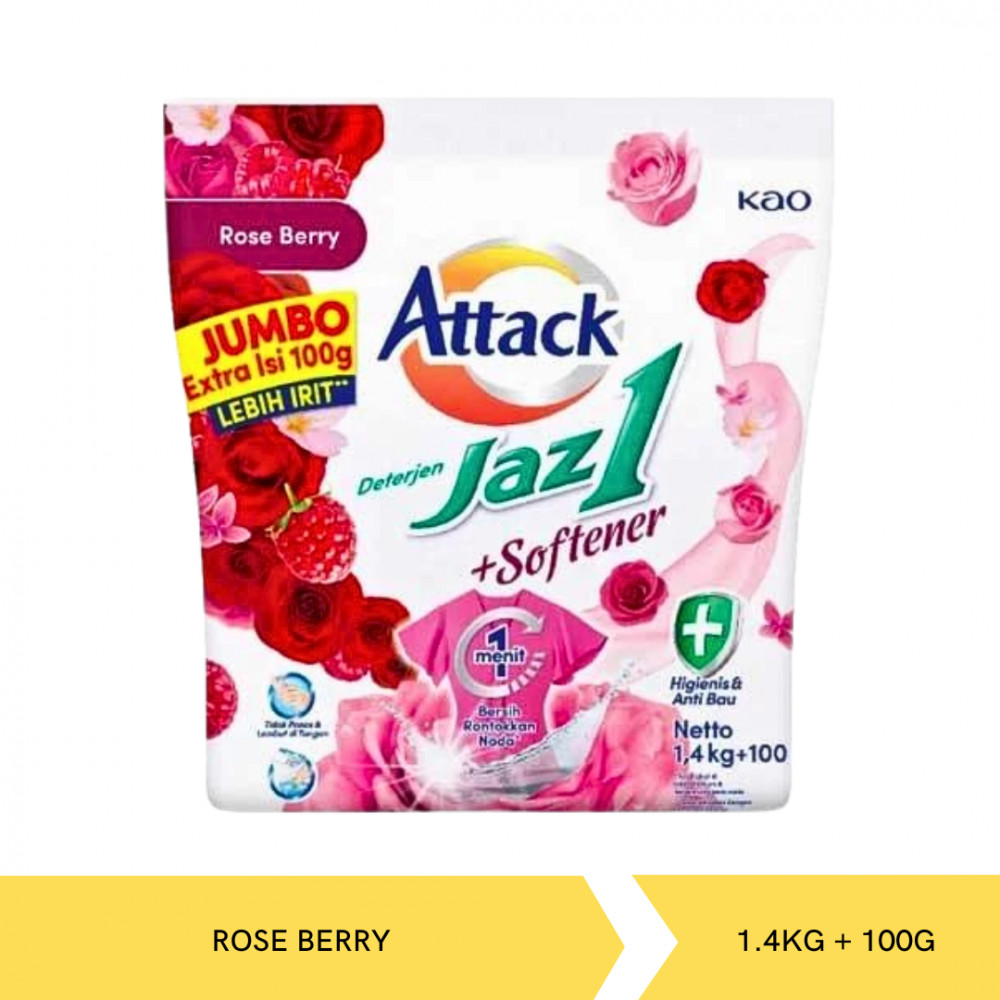 Mega Swalayan - ATTACK DET JAZ1 +SOFT ROSE BERRY 1.4KG+100G X 6