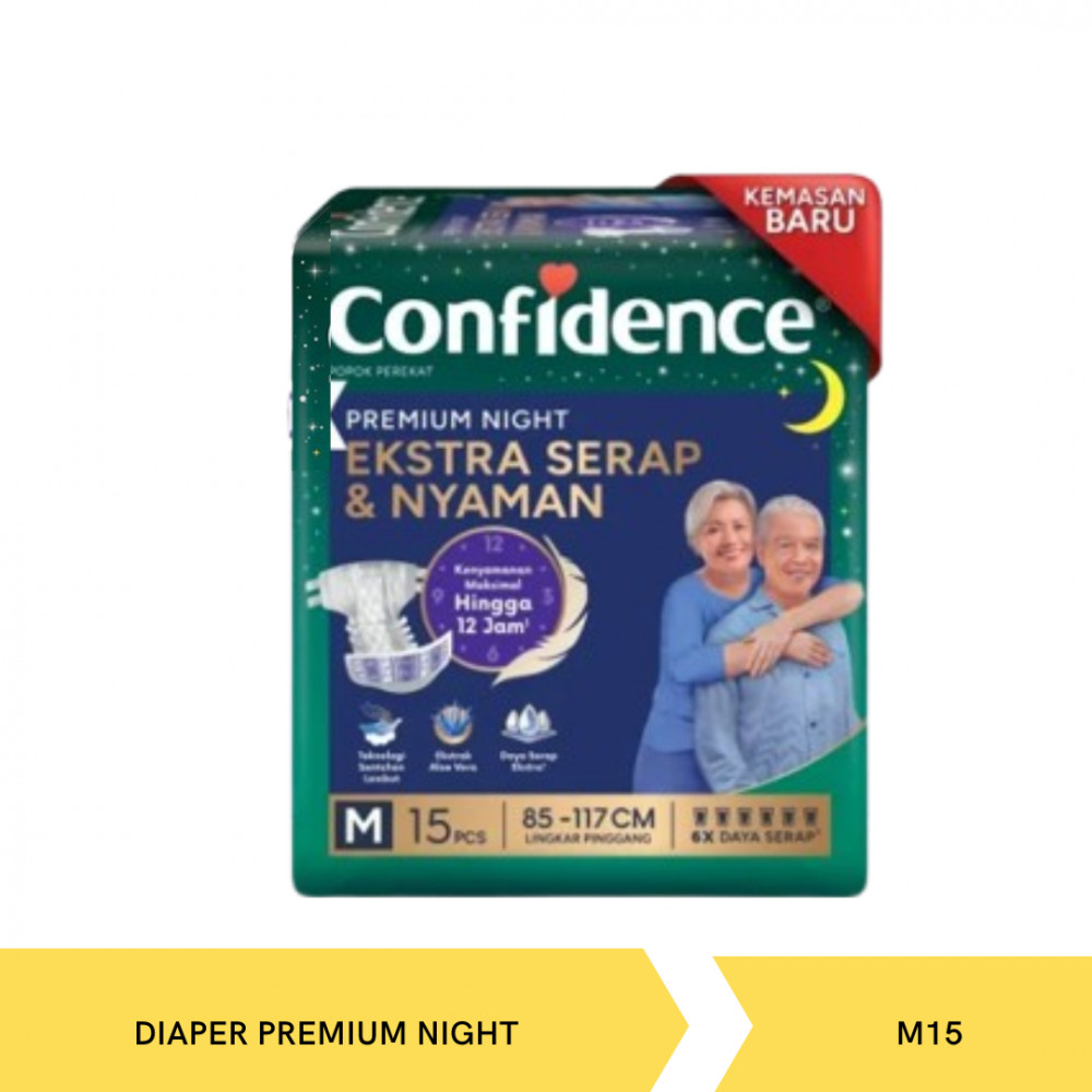 Mega Swalayan - CONFIDENCE ADULT DIAPERS PREMIUM NIGHT M15 X 8
