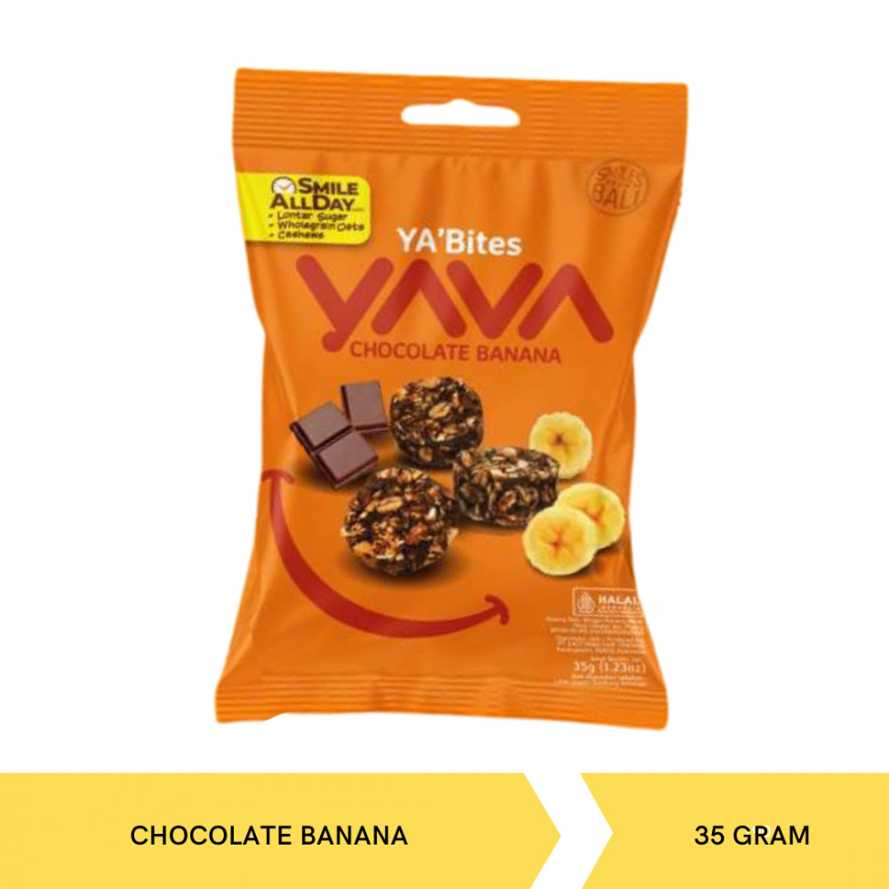 Mega Swalayan - YAVA YA`BITES CHOCO BANANA 35G X 12