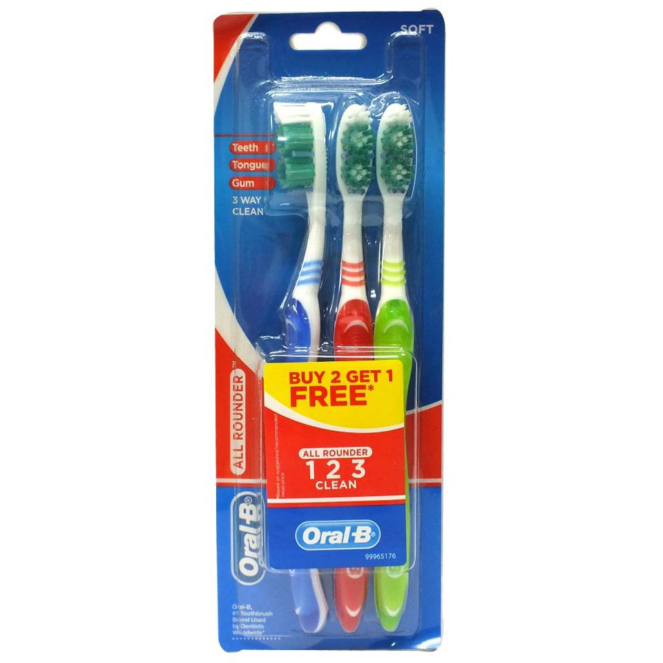 Mega Swalayan - ORAL B T.BRUSH ALL ROUNDER 123 CLEAN 3`S S40