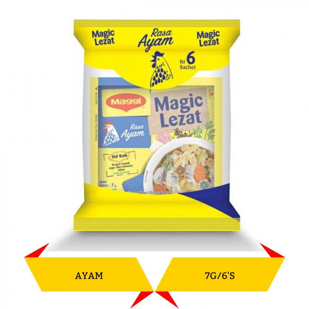 Mega Swalayan - MAGGI MAGIC LEZAT RASA AYAM PACK 7G/6`S X 120