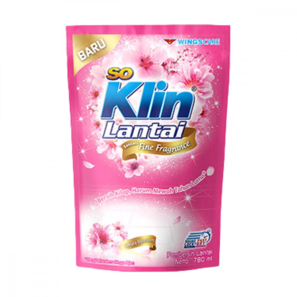 Mega Swalayan - SOKLIN FLOOR SAKURA BLOSSOM POUCH 770ML X 12