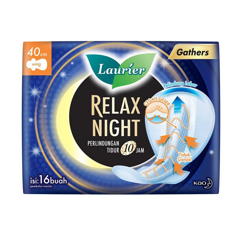 Mega Swalayan - LAURIER RELAX NIGHT GATHERS 40CM/16`S X 9