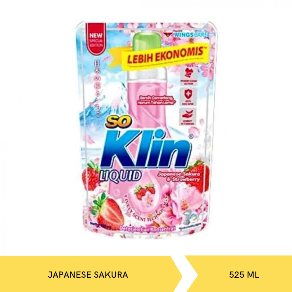 Mega Swalayan - SOKLIN LIQ DET JAPANESE SAKURA 525ML X 6