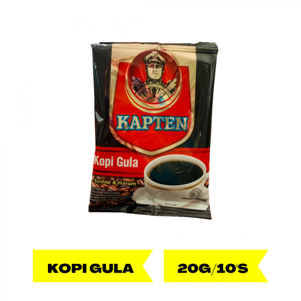 Mega Swalayan - KAPTEN KOPI GULA BANDED 20G/10S X 12