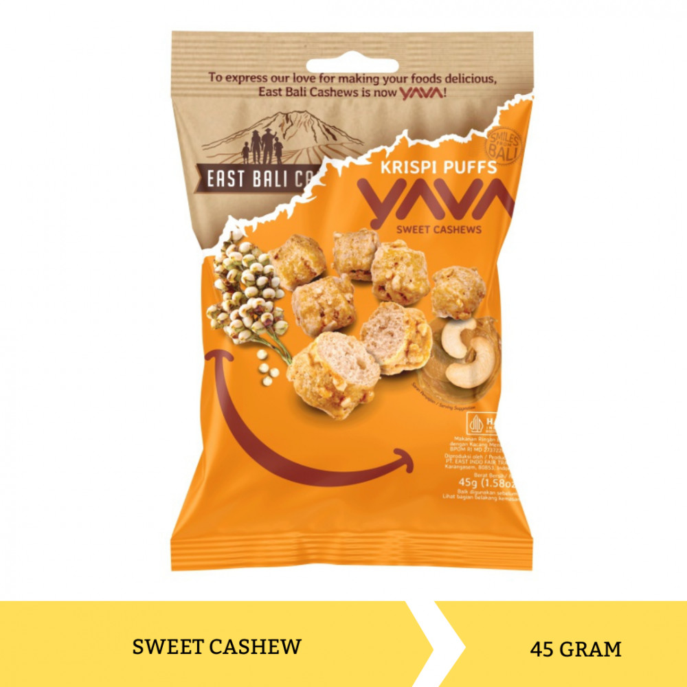 Mega Swalayan - YAVA KRISPI PUFFS SWEET CASHEWS 45GX12