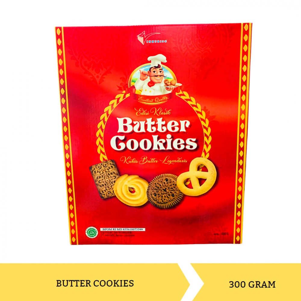 Mega Swalayan - INKUBISC BUTTER COOKIES LEGENDARIS KTK 300G X 8