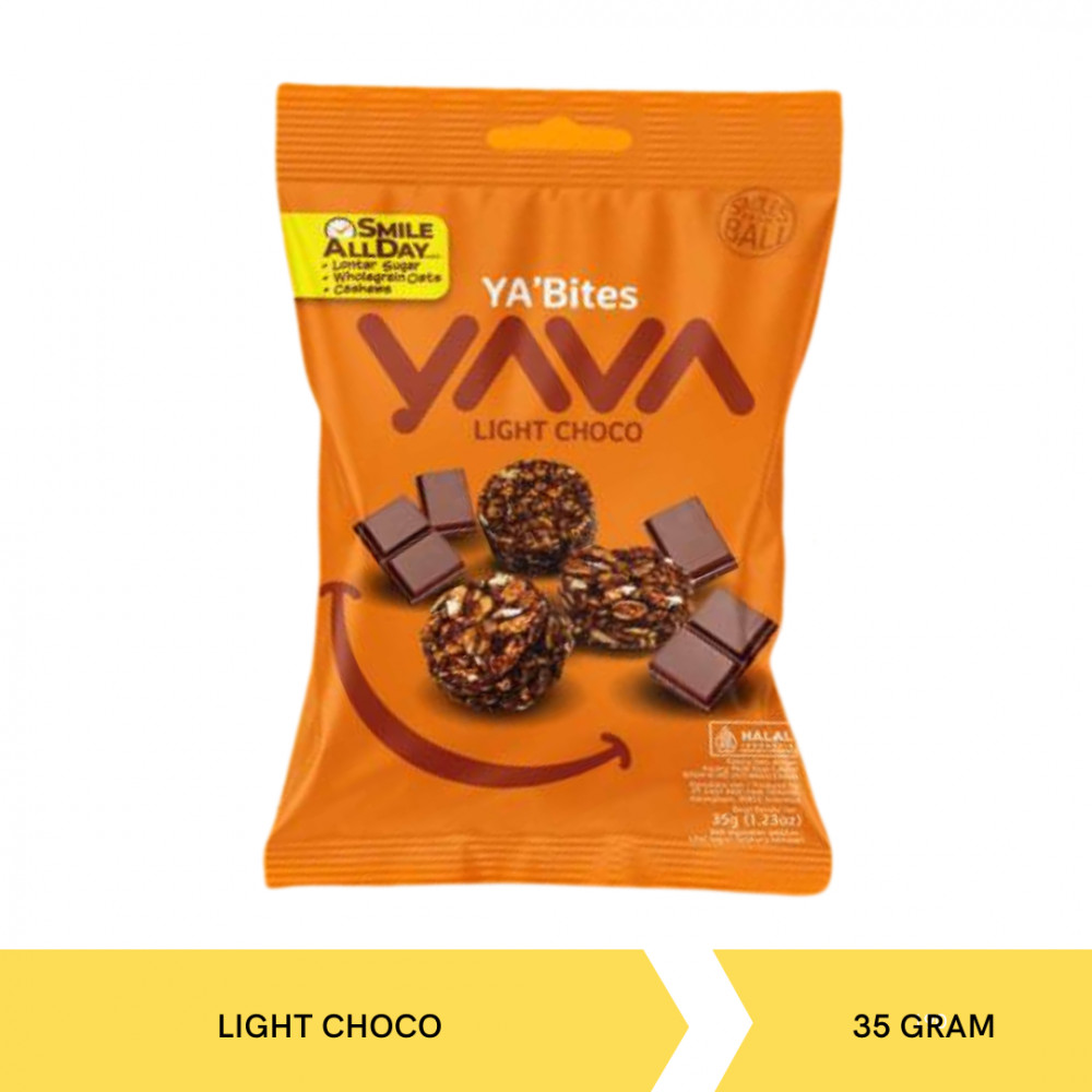 Mega Swalayan - YAVA YA`BITES LIGHT CHOCO 35G X 12